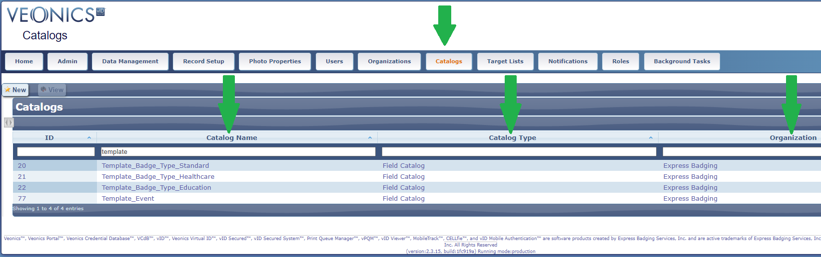 What are Catalogs, and how are they set up?