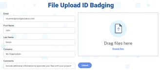 How to securely transfer ID badge project files using the Upload Center?